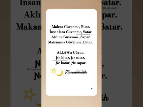 Malına güvenme, biter. İnsanlara güvenme, satar #güzelsözler