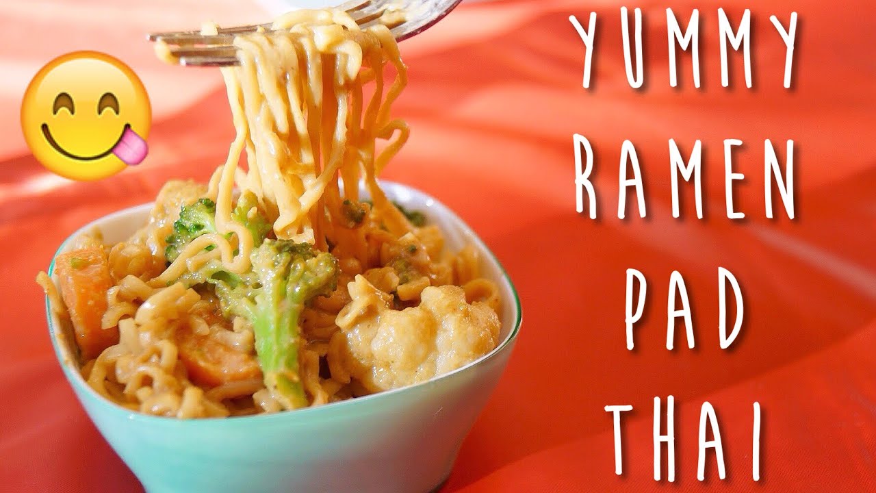 DIY FAST Pad Thai - Spice Up Your Ramen! | KKLemonCake - YouTube