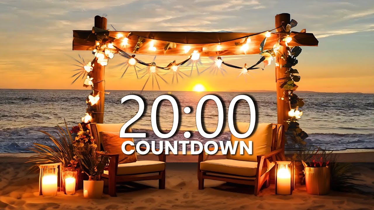 20 Minute TIMER - relaxing Ocean Waves sounds 🌊🎶 (You Can Skip 15, 10 ...