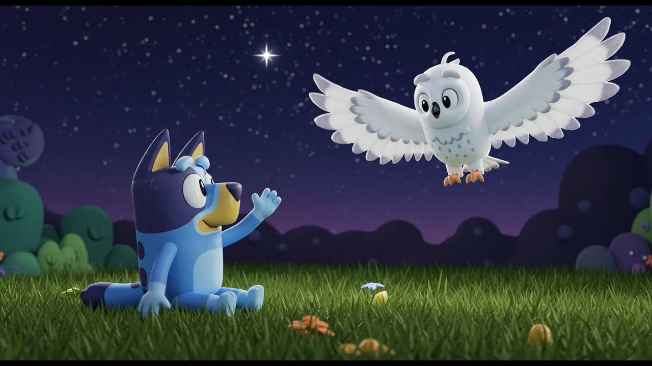 Bluey and the magic owl - cute kids song - YouTube