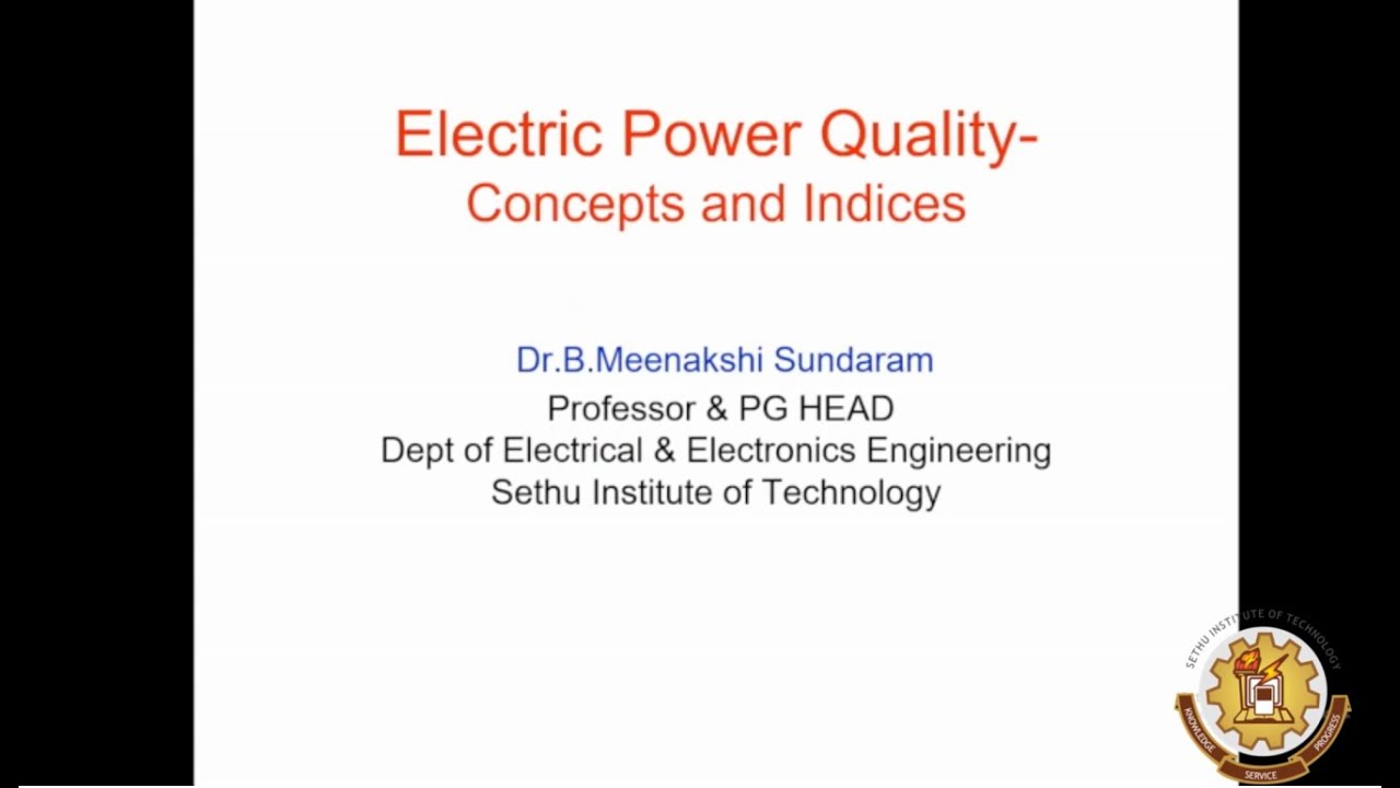 Electric power quality concepts - YouTube