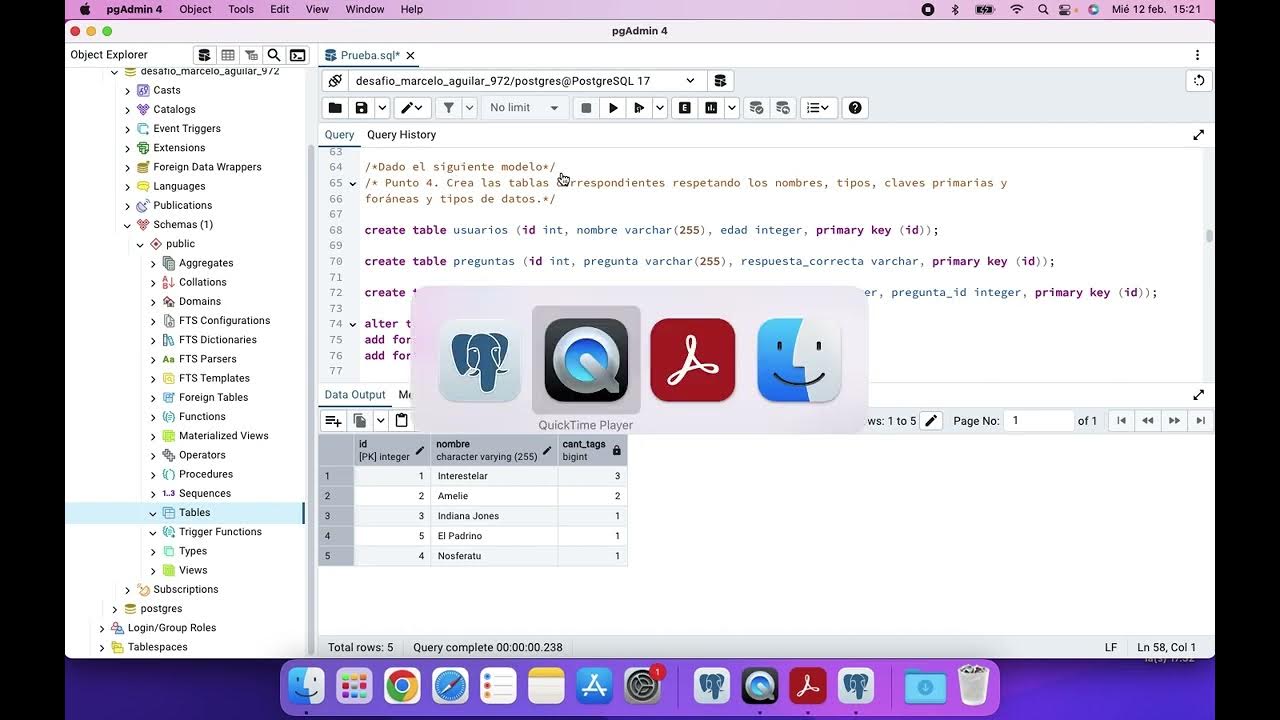 Prueba Final Modulo SQL Marcelo Aguilar - YouTube