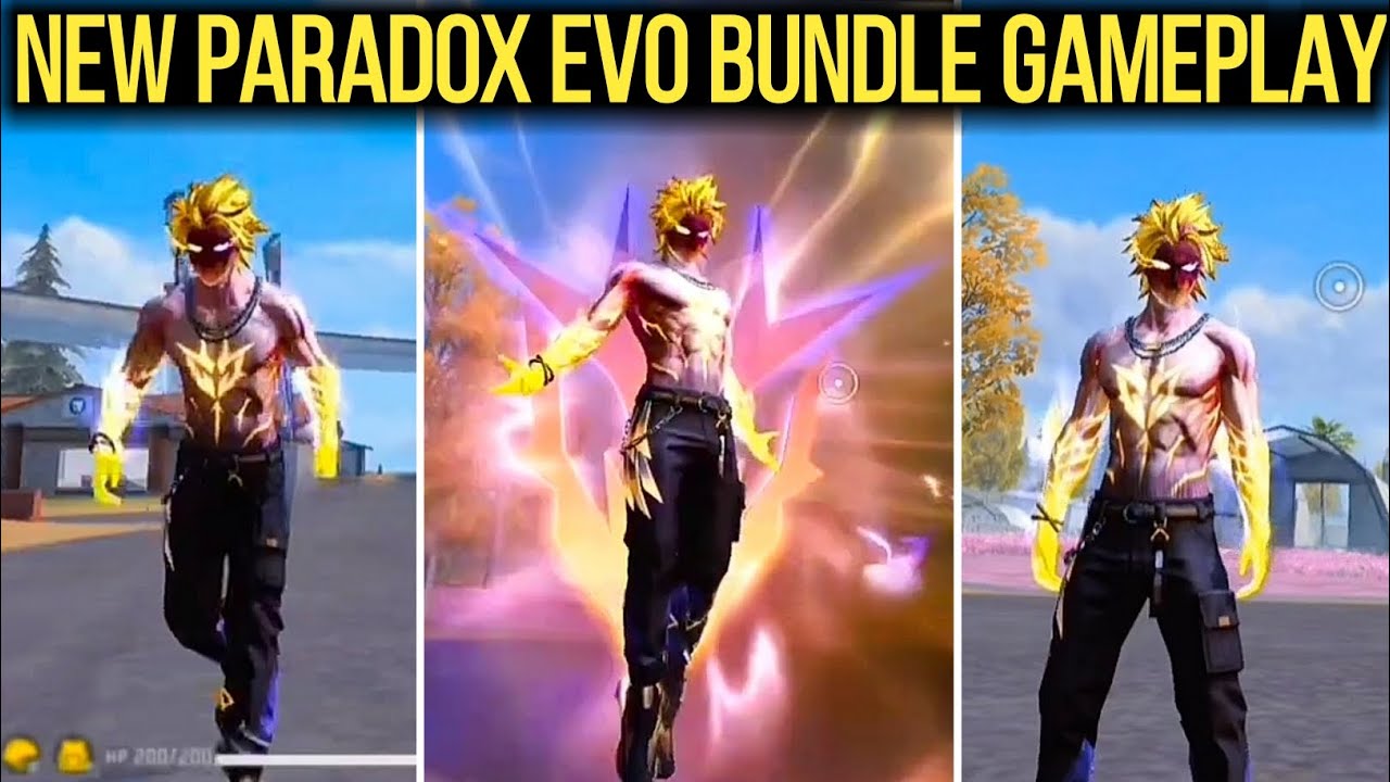 NEW LEGENDARY BUNDLE GAMEPLAY FREE FIRE | PARADOX EVO BUNDLE GAMEPLAY ...