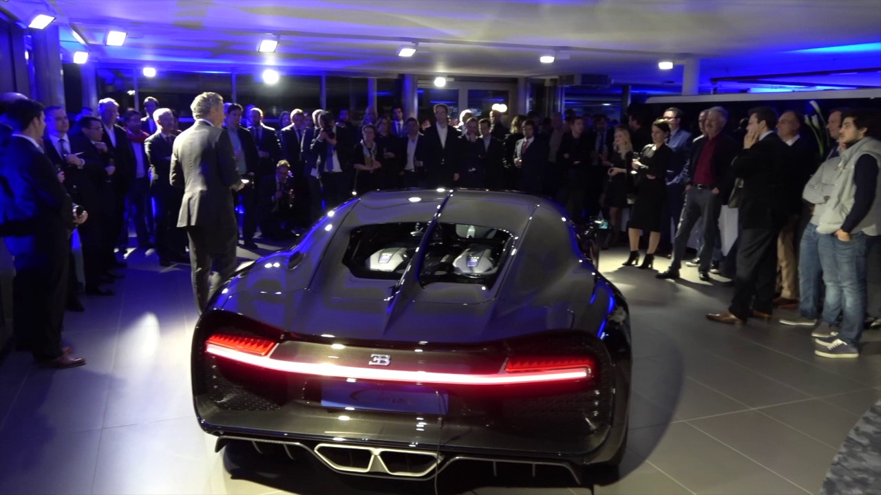 Bugatti inaugurates newly designed showroom in Geneva - YouTube