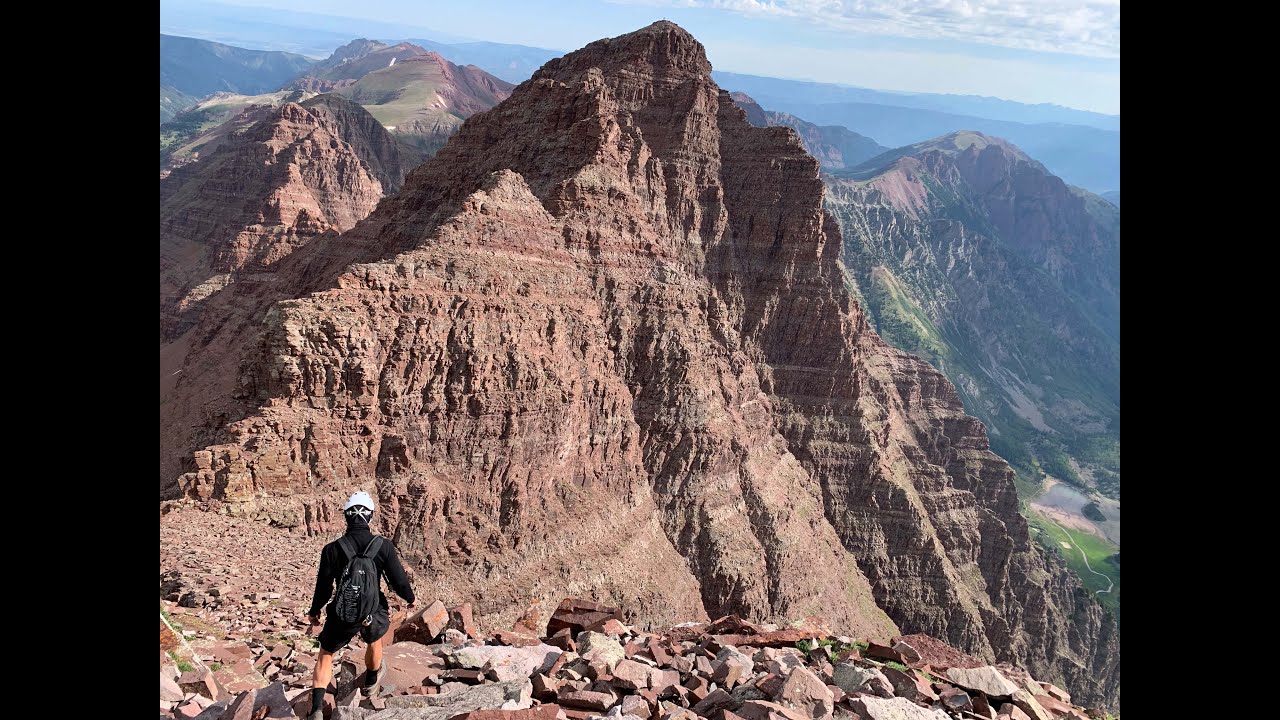 Maroon Bells Traverse - Full route from Maroon to N Maroon - YouTube