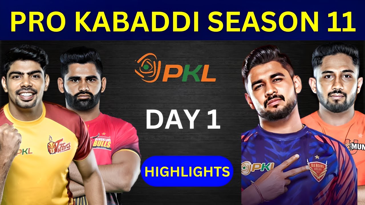 Pro Kabaddi Season 11 : Day 1 Match Highlights & Results | PKL 11 Day 1 ...