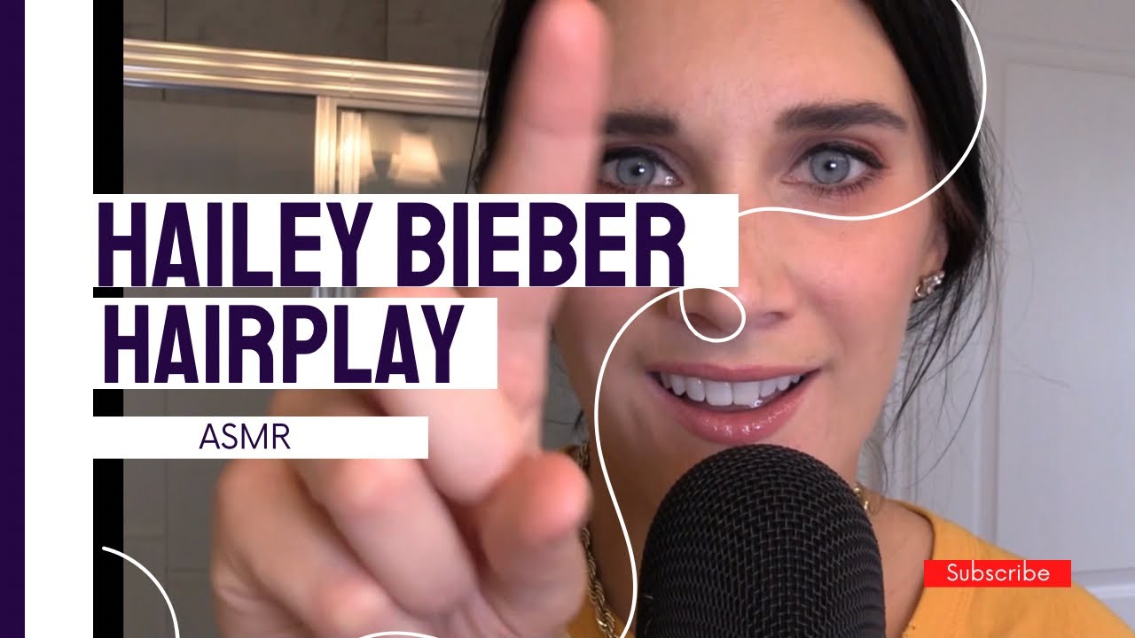 ASMR Hailey Bieber hairplay - YouTube