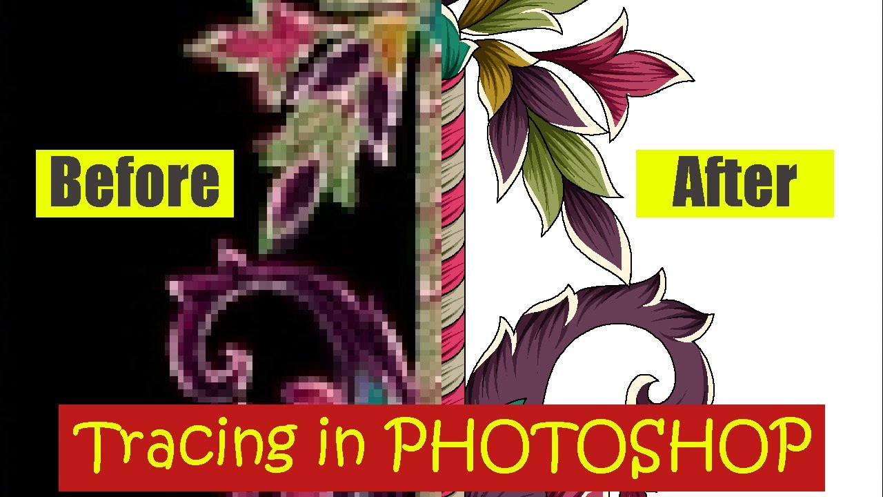 Tracing or Color Separation | Textile Designing | Photoshop Tutorial ...