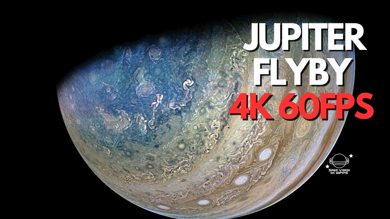 Amazing Flyby of Jupiter 4K 60FPS - YouTube