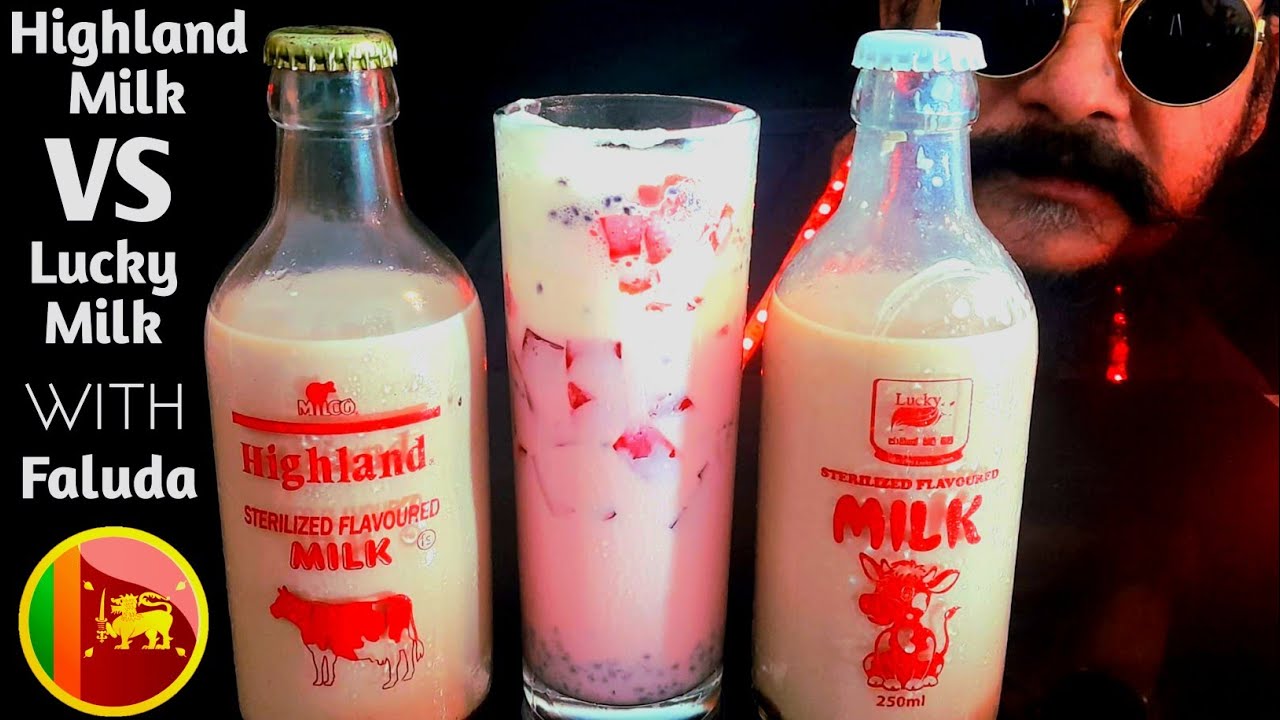 Highland Milk & Lucky Milk Drinking Comparison Video | Strawberry ...