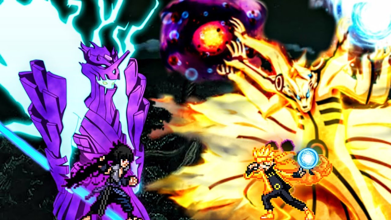 Epic🤩 | Sasuke Rinnegan V2 OP (New) VS Naruto OP (all form) in Jump ...