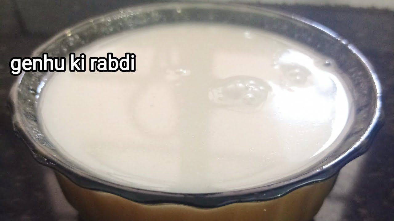 genhu ke aate ki rabdi | rajasthani rabdi | dahi /chach ki rabdi - YouTube