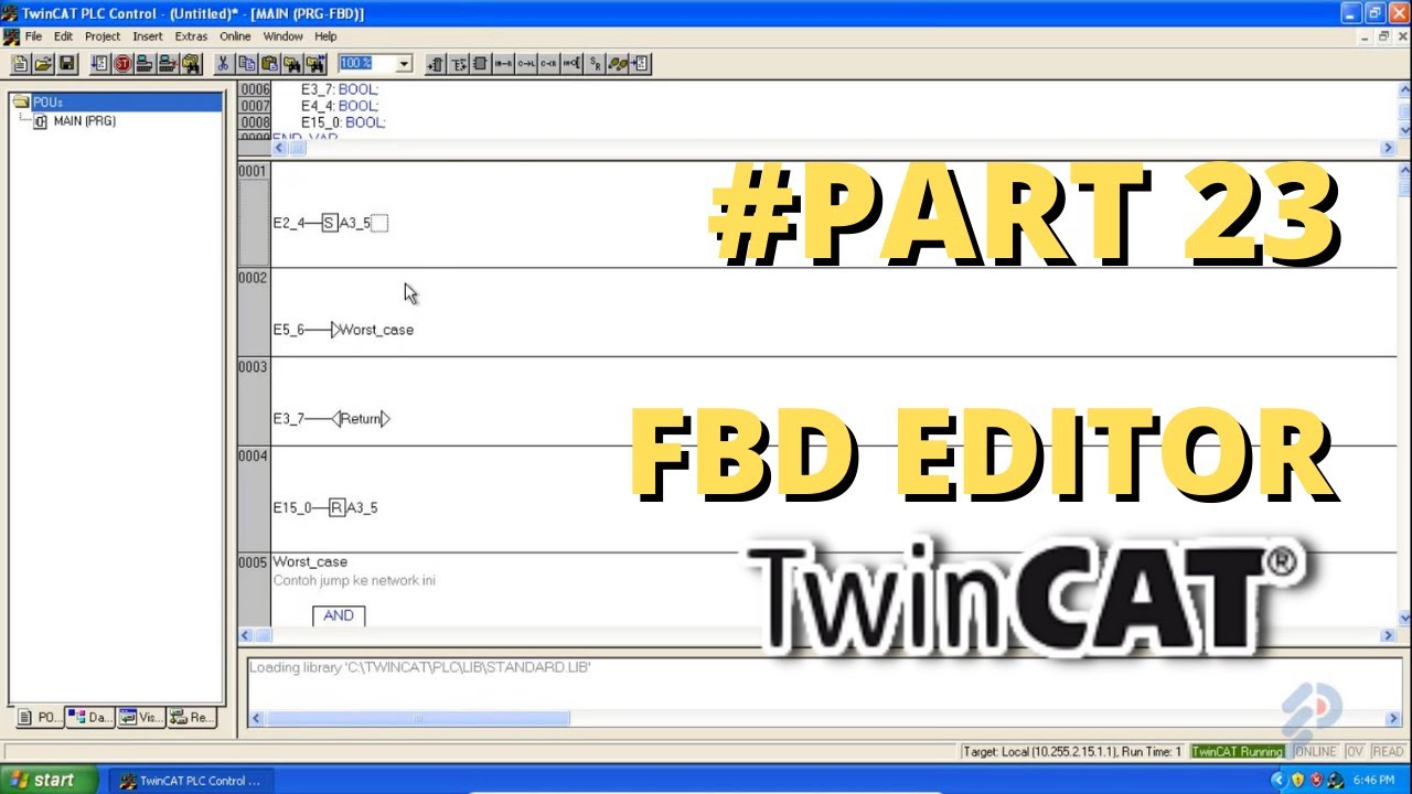 TWinCAT #PART 23 - Function Block Diagram FBD Editor - YouTube