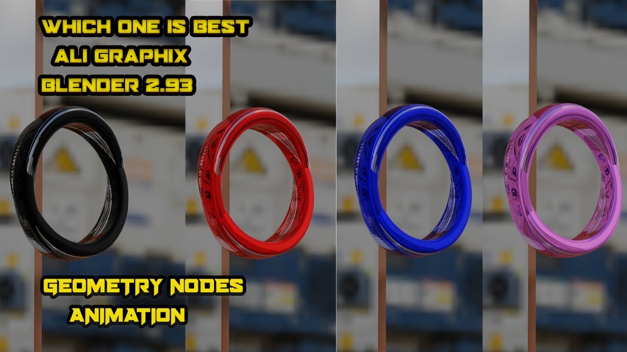RINGS LOOPS ANIMATION | GEOMETRY NODES | ALI GRAPHIX #blender #3dmodeling #geometrynodes # ...