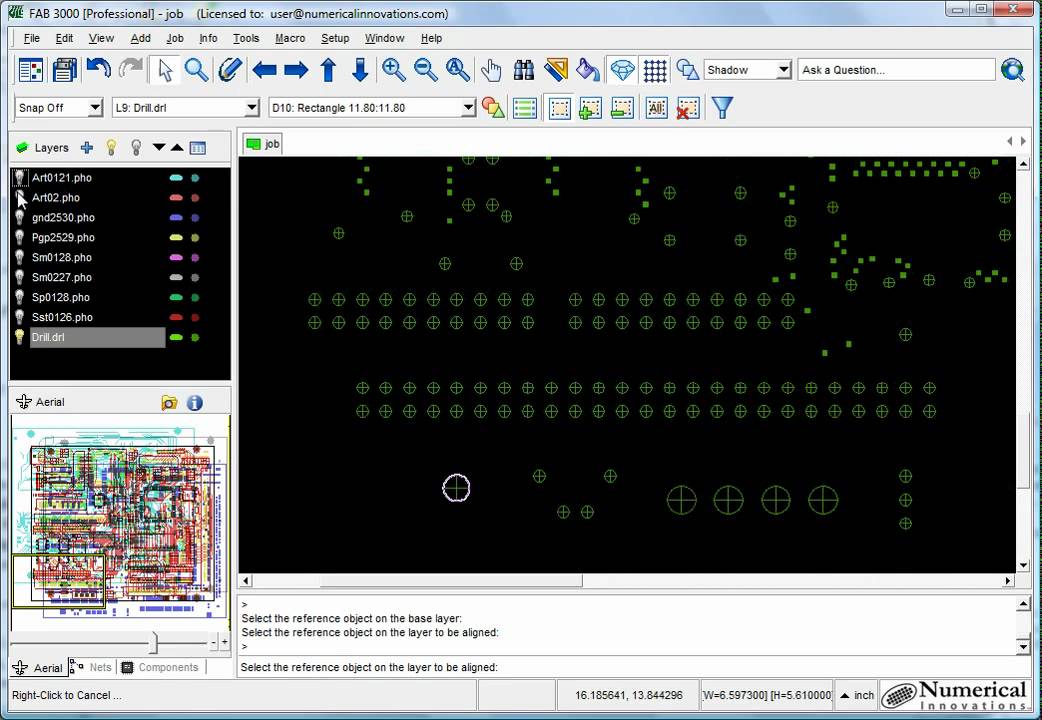 FAB3000 Align gerber and drill layers - YouTube