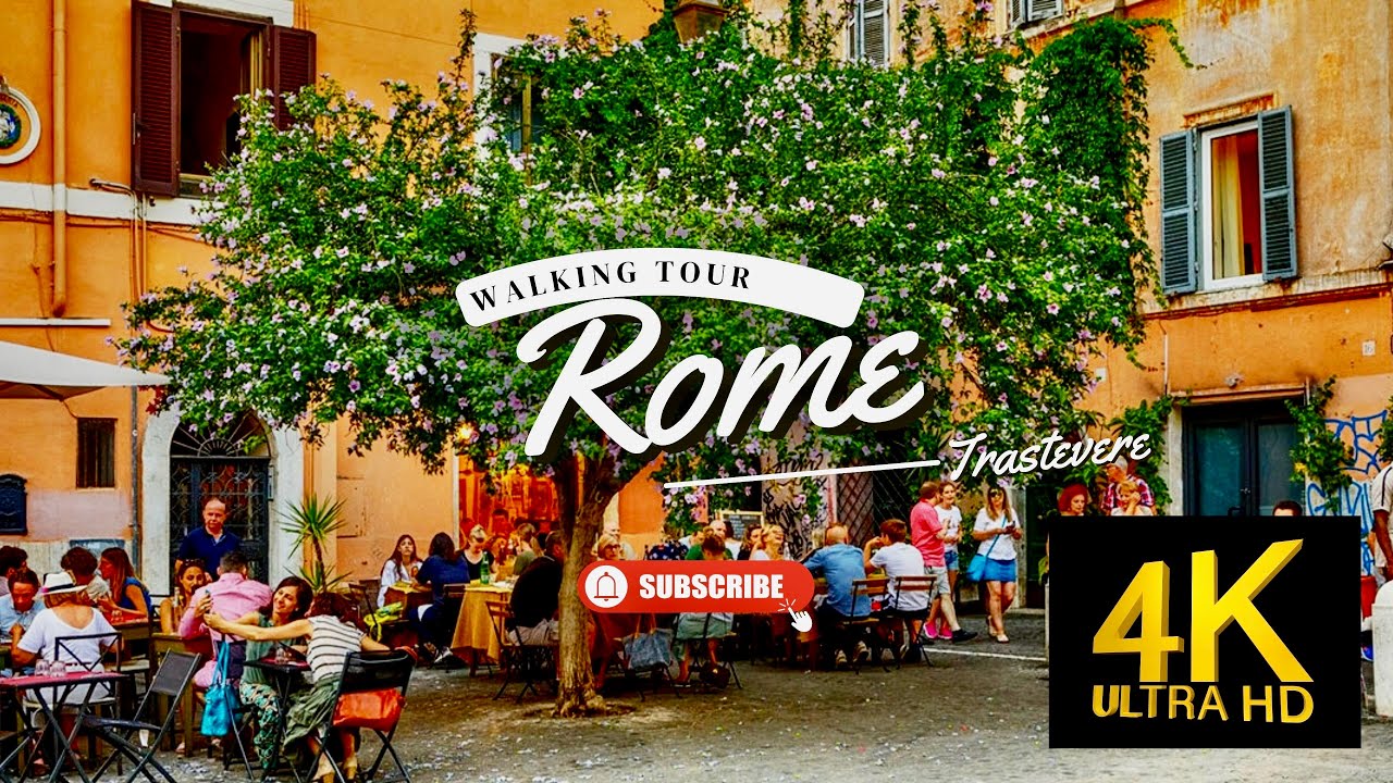 Walking Tour in Rome At Night [4k] - Crowded nightlife in Rome Italy ...