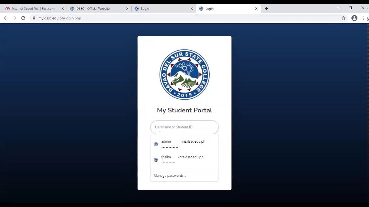 How to use DSSC-Student Portal - YouTube
