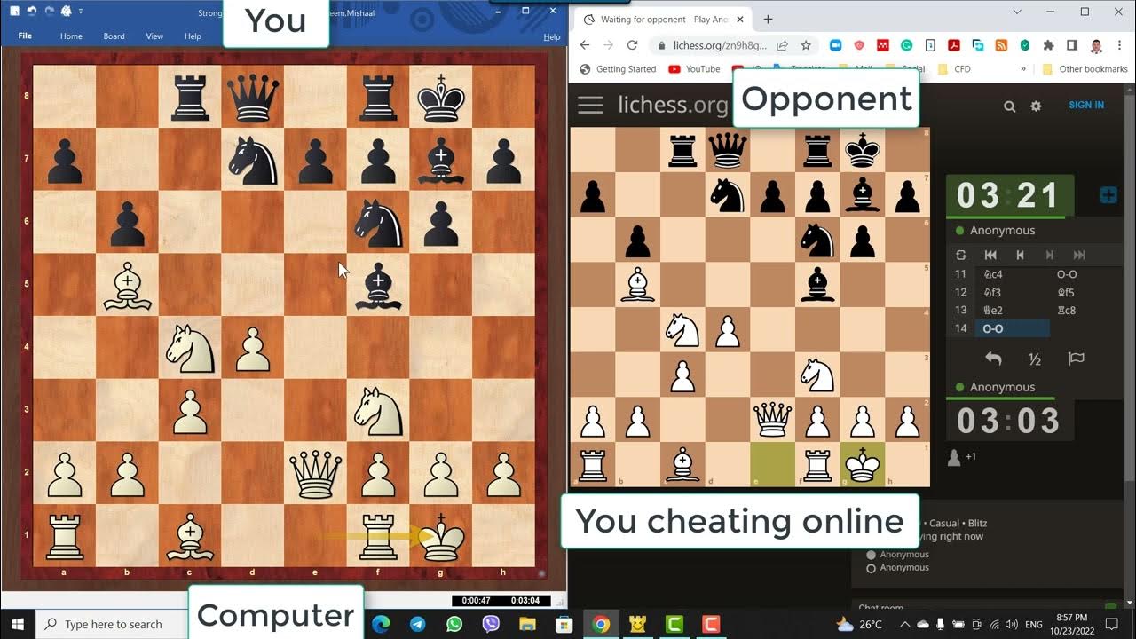 Online Chess Cheating using White at lichess org - YouTube
