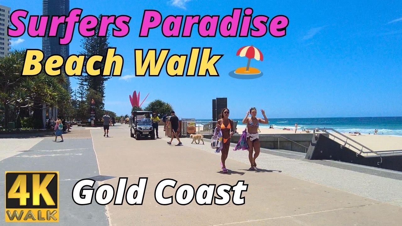 4K Beach Walk - Surfers Paradise, Gold Coast - Australia 🇦🇺 October ...