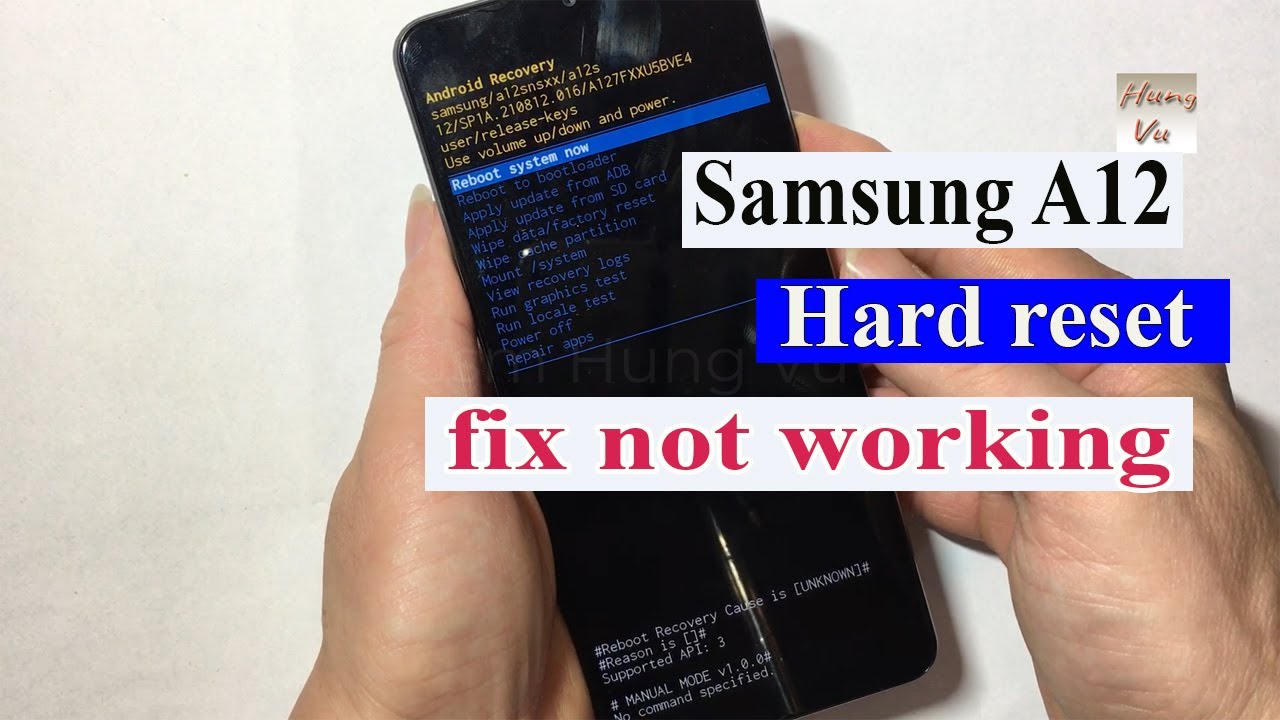 Samsung A12 Hard reset not working when forgot pattern lock - Gsm Hung ...
