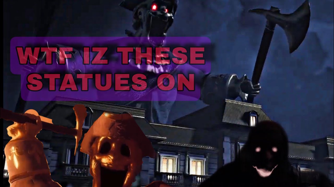 These STATUES iN Dark DECEPTION Another BREED!!! - YouTube