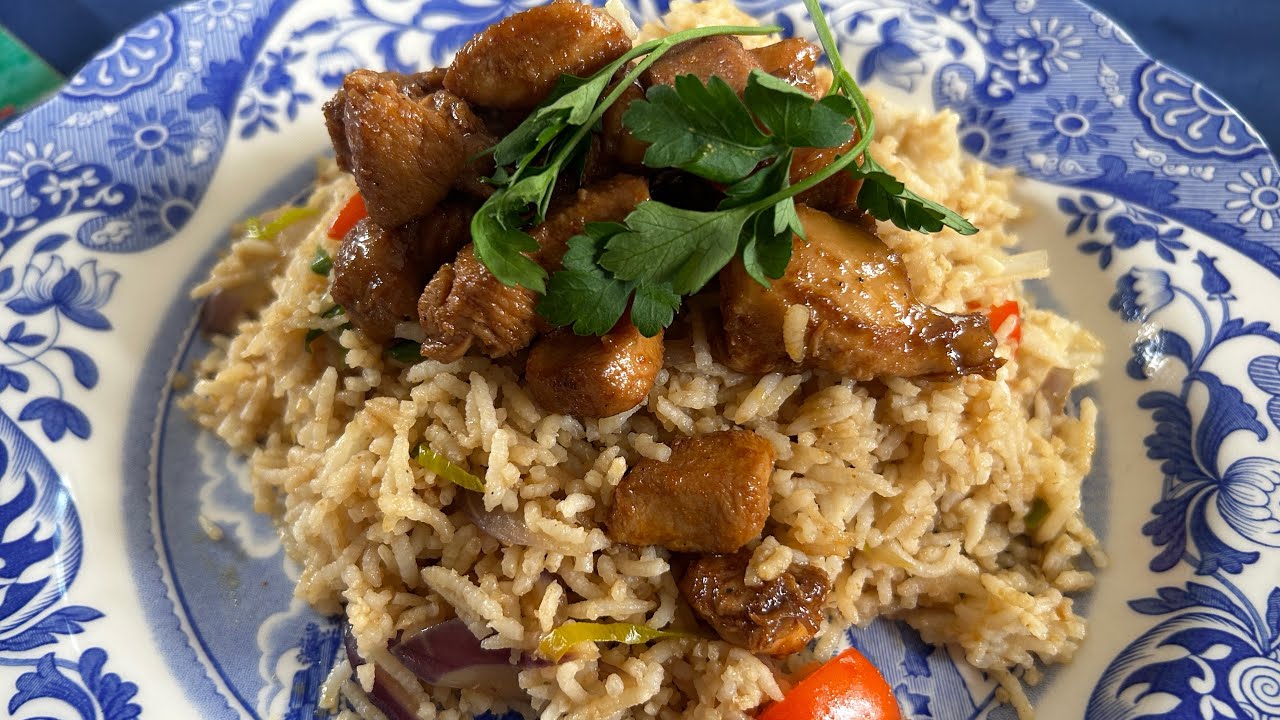 Honey & lemon chicken breast with fried rice 415 calories ️ - YouTube