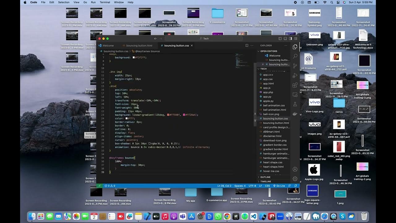 CSS Bouncing Button - YouTube
