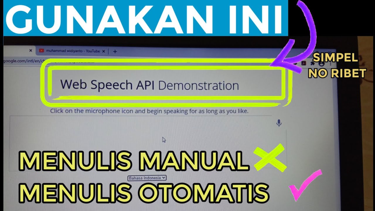 BEGINI CARANYA!!! MENULIS OTOMATIS TANPA APLIKASI - WEB SPEECH API ...