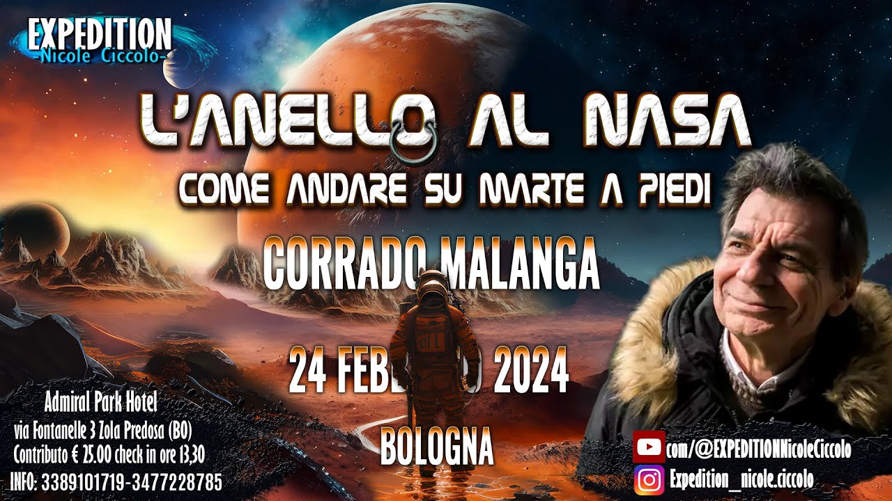 L'ANELLO AL #NASA(promo): come andare su #marte a piedi🦶. CONFERENZA # ...
