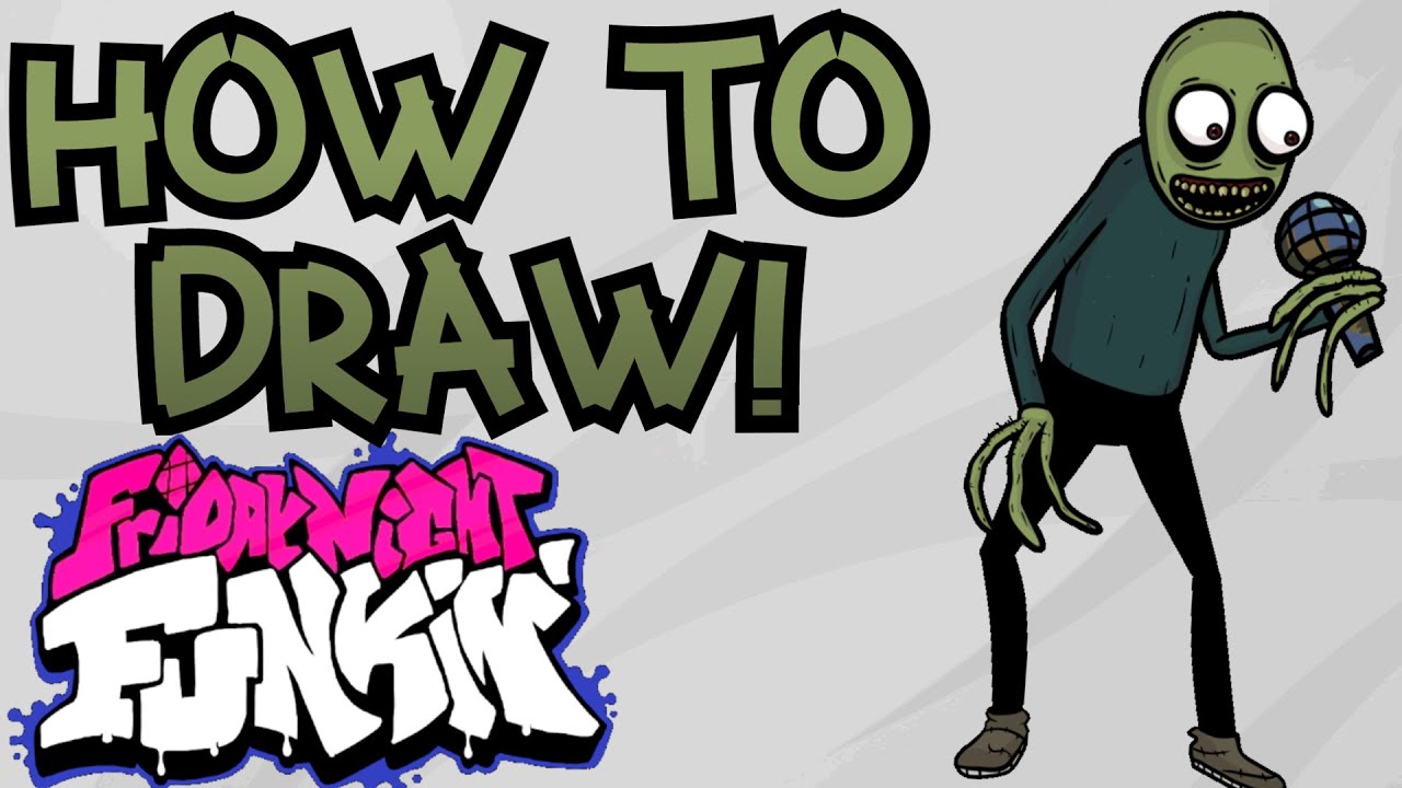 How To DRAW Salad Fingers From Friday Night Funkin!| Salad Fingers MOD ...