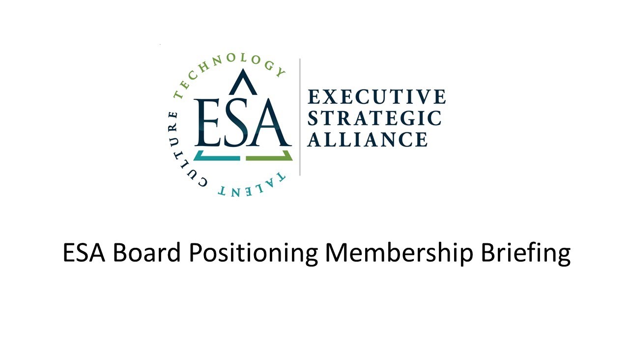 Briefing ESA Board Positioning Membership 2021 12 07 - YouTube