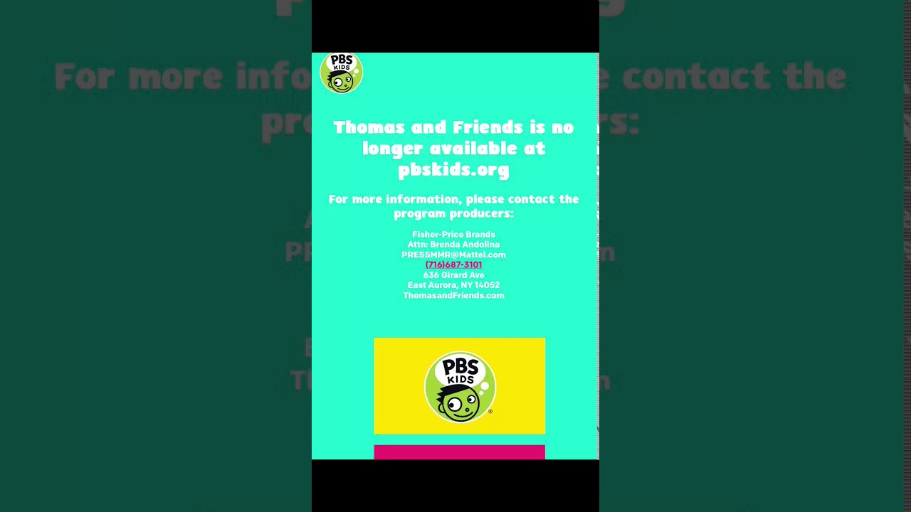 Thomas And Friends is no longer on PBS kids - YouTube