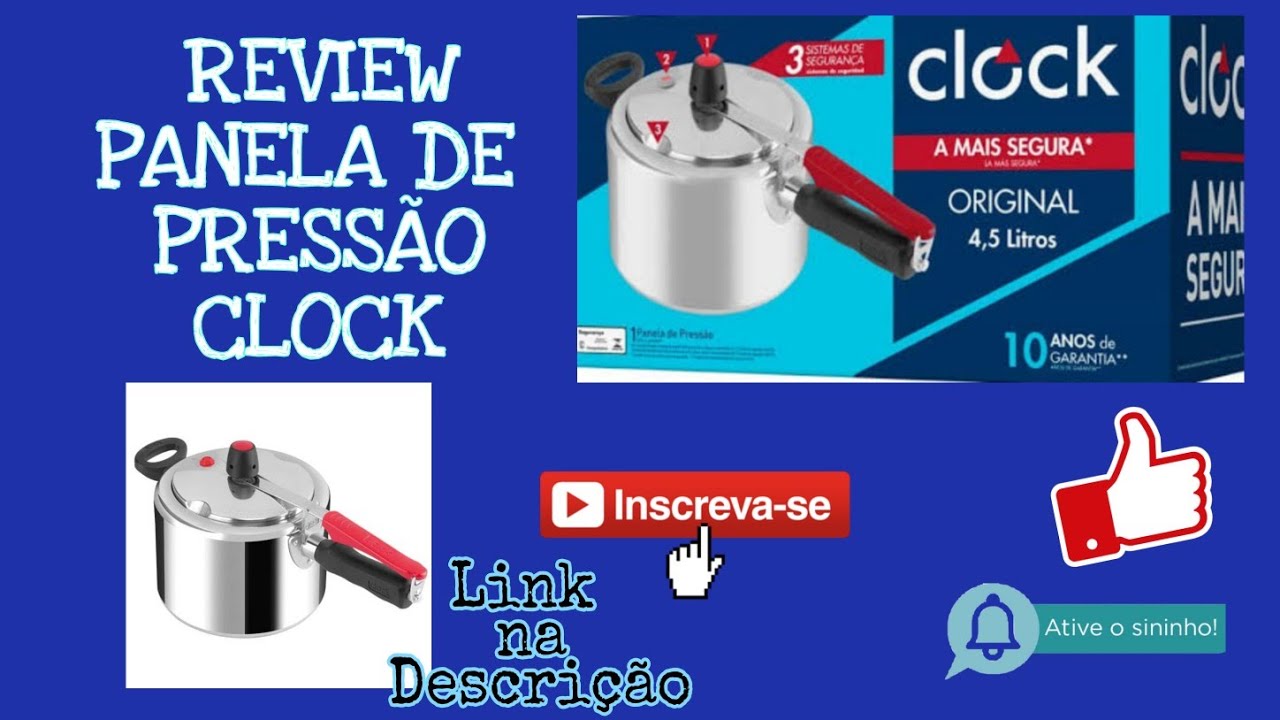 REVIEW Panela de Pressão Clock Original 4,5L | Resenha | Panela de ...