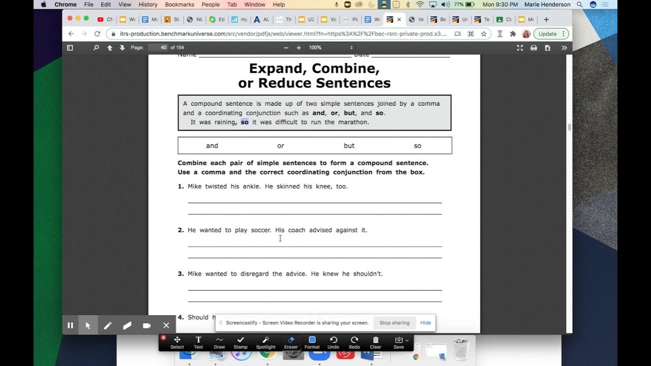 Expand, combine or reduce sentences part 1 - YouTube