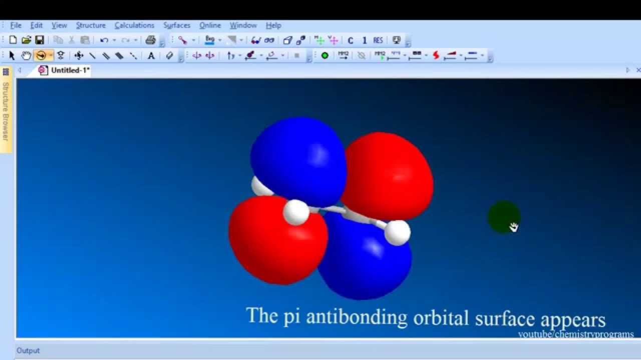 Chem3D tutorial 7 Viewing Orbitals HOMO and LUMO - YouTube