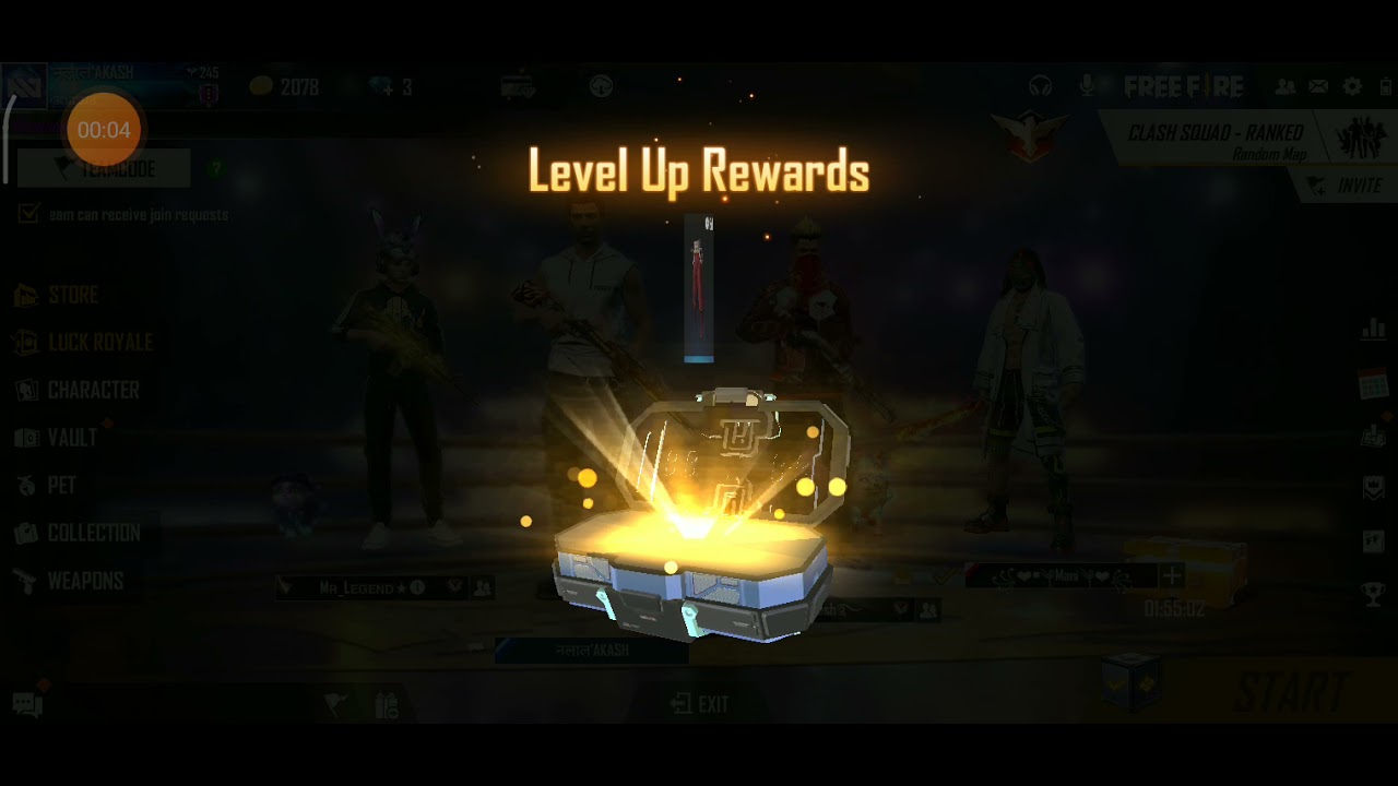 level up reward - YouTube