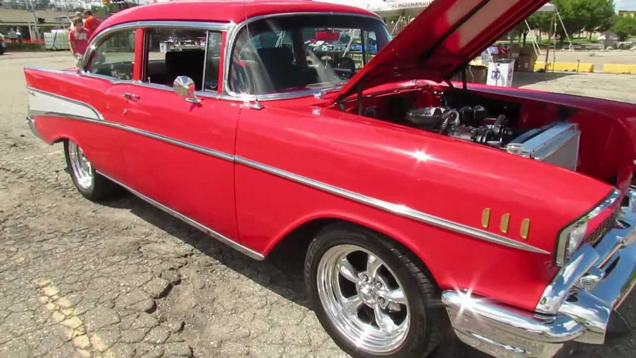 1957 Chevy Bel Air Red - YouTube