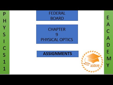 Physics| Class 11| Chapter 9| Physical Optics| Assignments - YouTube