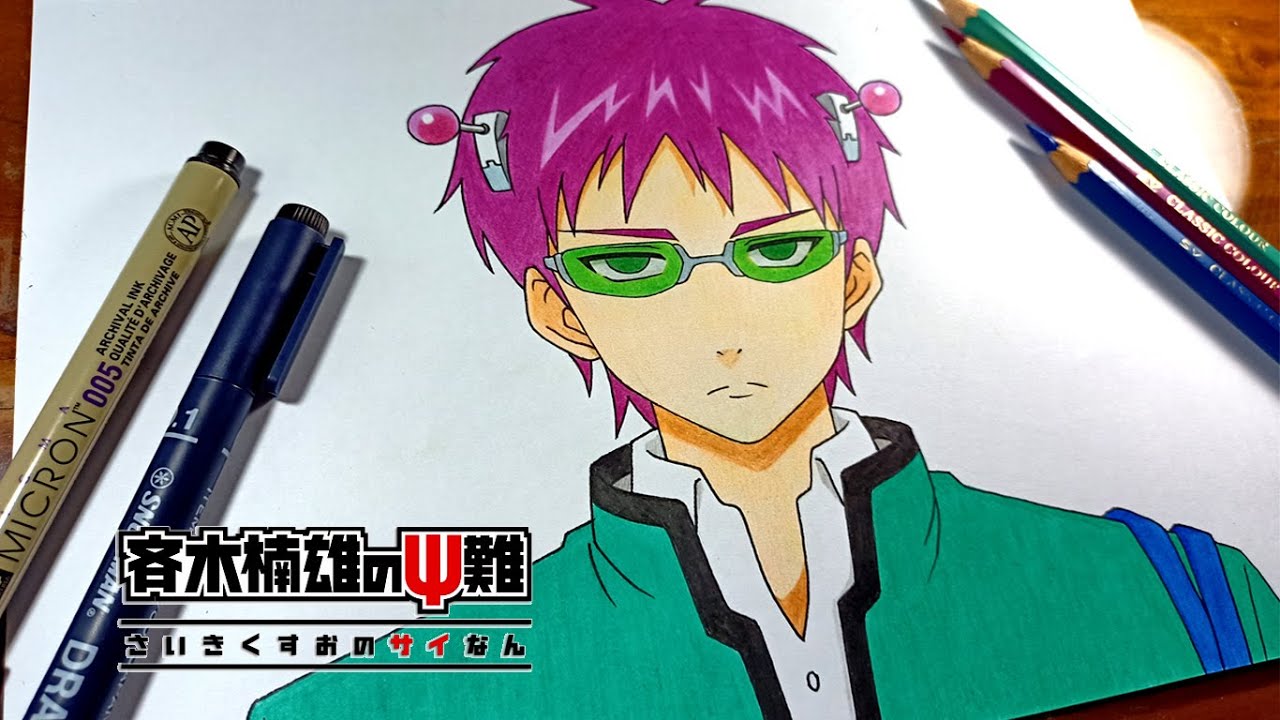 How to draw Saiki Kusuo - YouTube