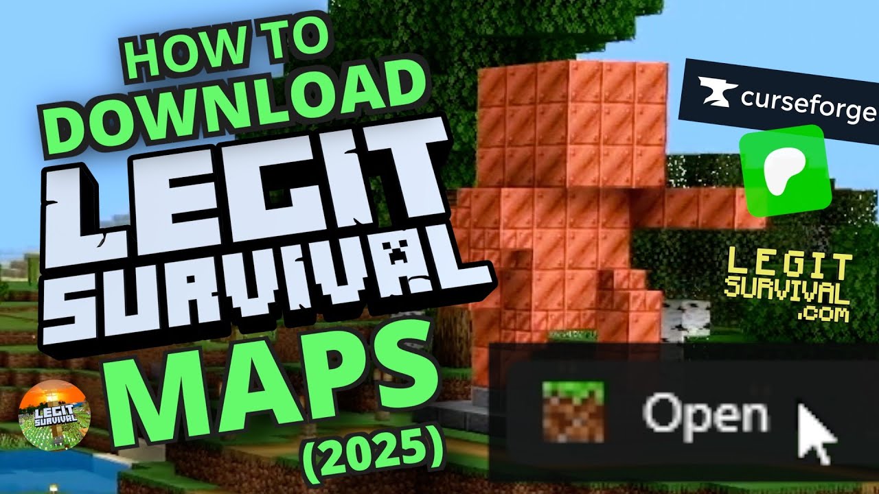 How to Download Legit Survival Maps 2025 (Windows PC) | Legit Survival Minecraft Maps - YouTube