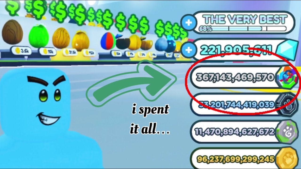 Spending 367,143,469,570 RAINBOW COINS in Pet Sim X Hatching HELICOPTER ...