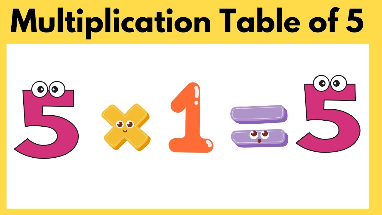 Multiplication Table of 5 | Table of 5 | Table of 5 for kids ...