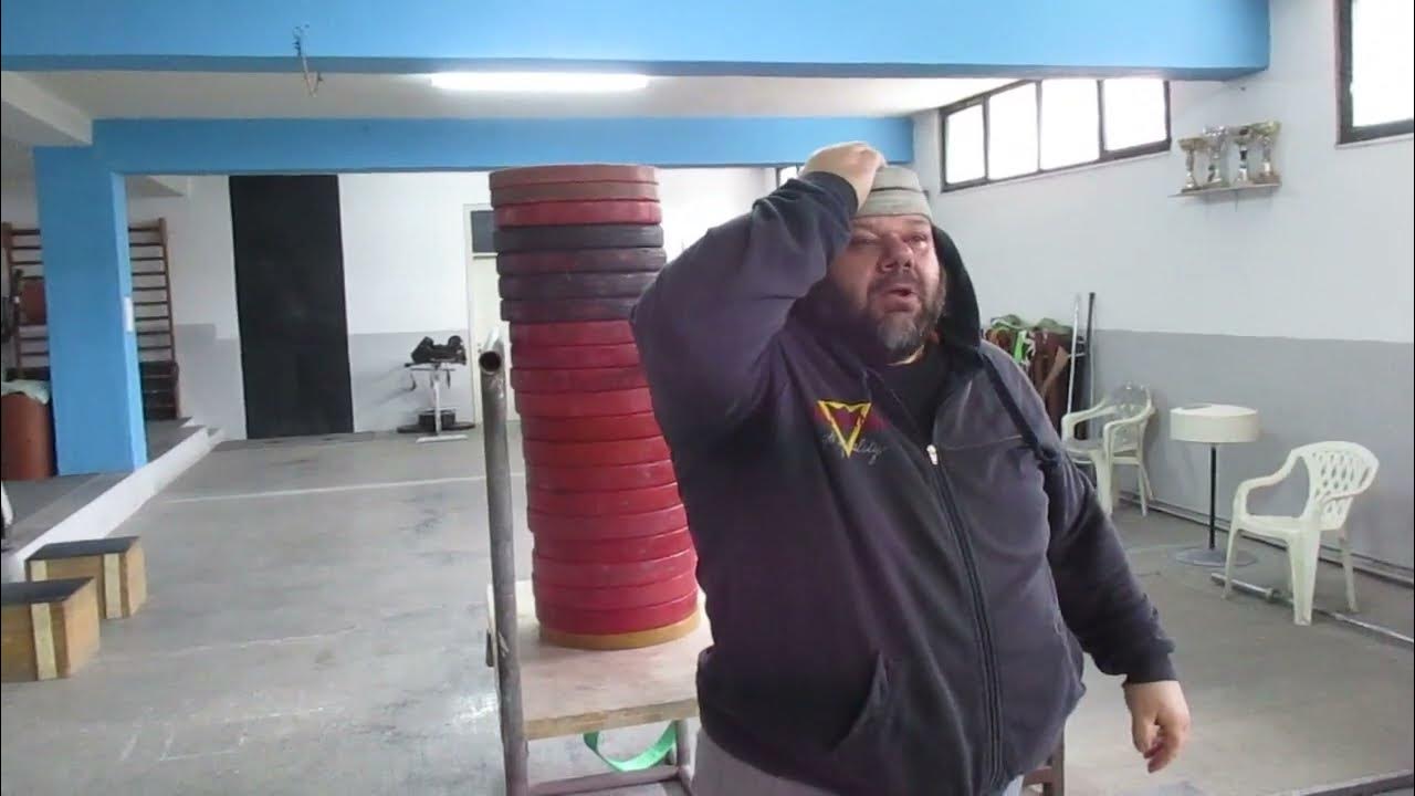 sled neck training 600kg - YouTube