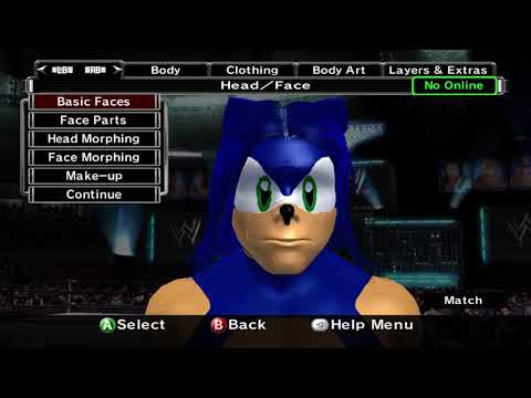 『 WWE SvR 2007 』 Sonic CAW preview