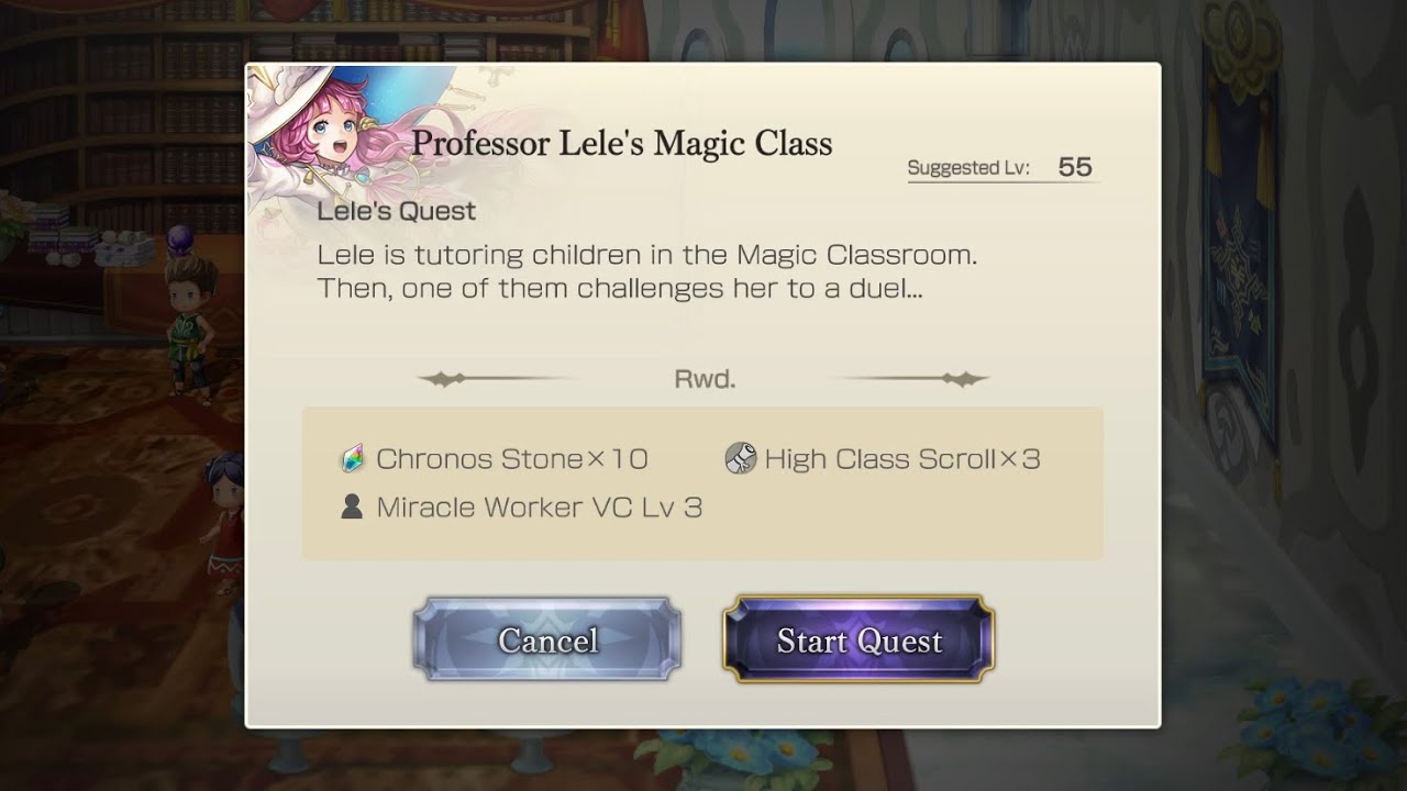 Another Eden Another Style Miracle Worker/Lele Character Quest | Professor Lele’s Magic Class ...
