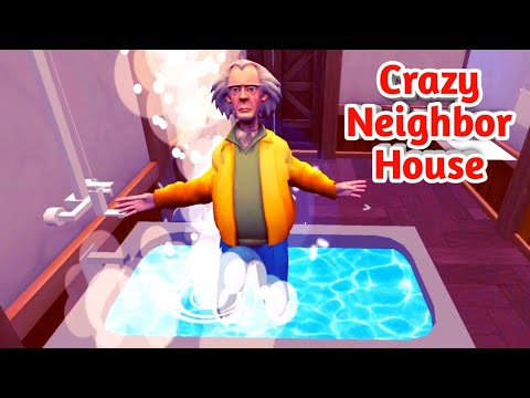 Playing New Hello Crazy Neighbor House: Gameplay - YouTube
