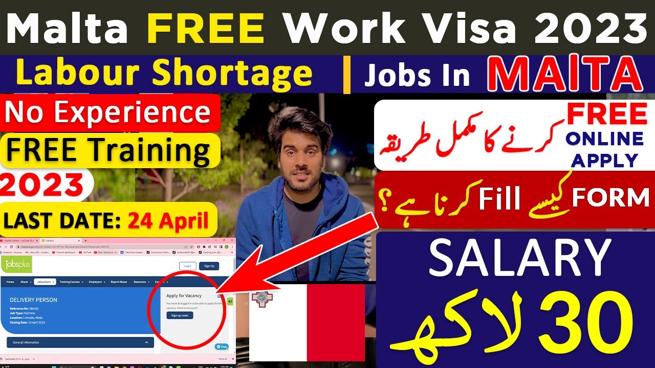 Malta FREE Work Permit 2023 |How to Apply Jobs Online? |Labour Shortage ...