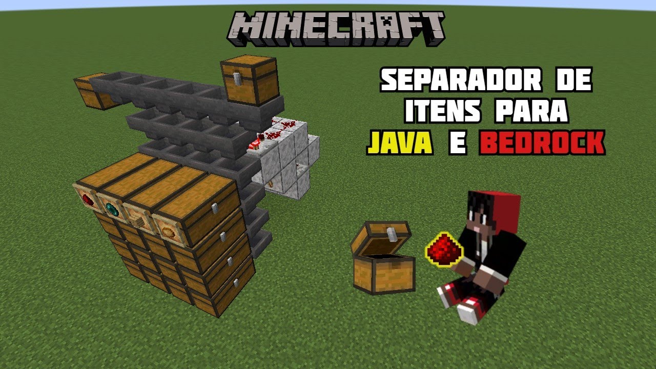 SEPARADOR de ITENS para minecraft JAVA e BEDROCK - YouTube