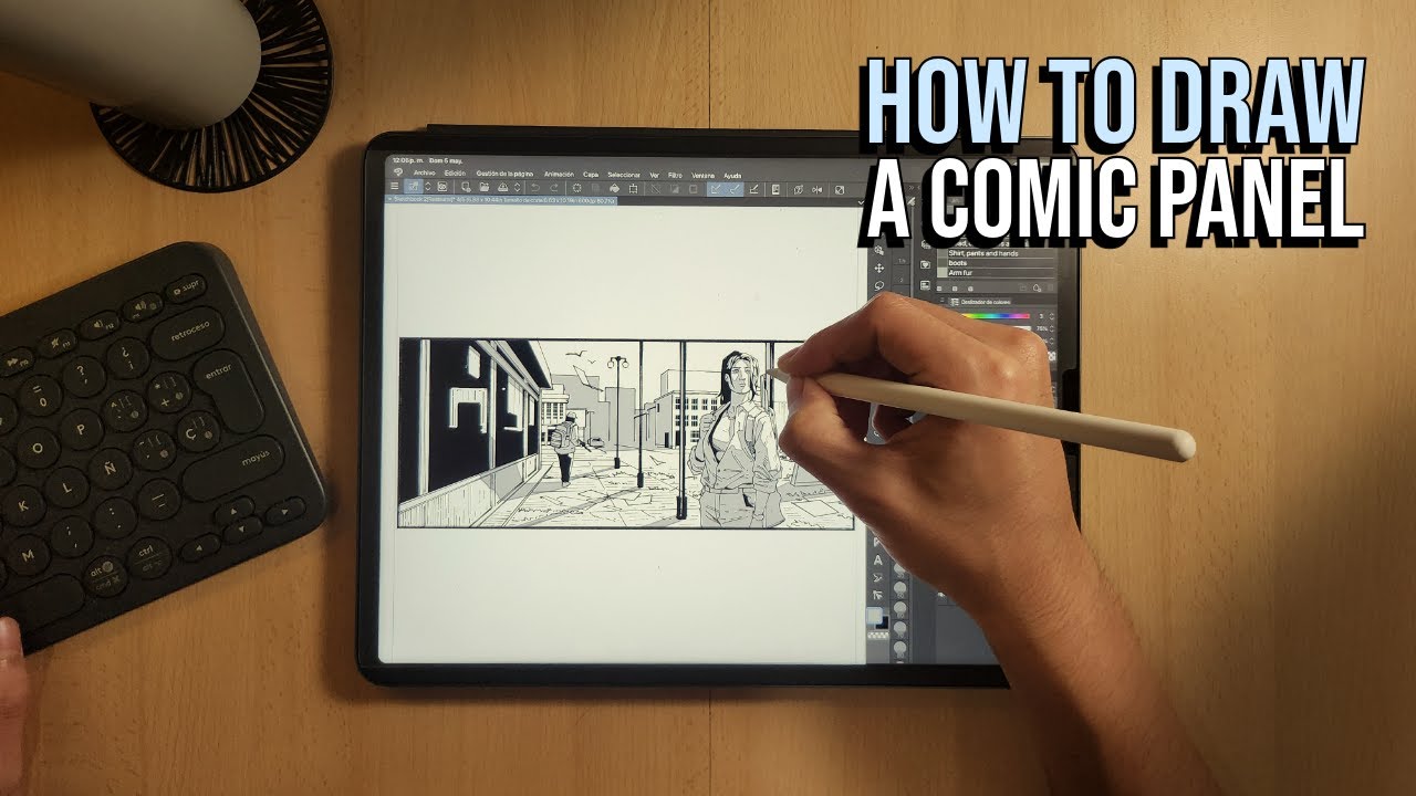How to draw a comic panel (first voice-over) - YouTube