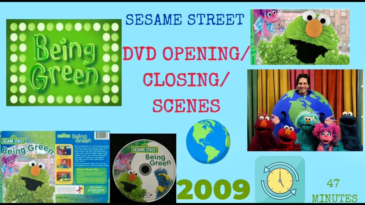 Sesame Street 💚 BEING GREEN 💚 DVD Opening/Closing/Scenes - YouTube